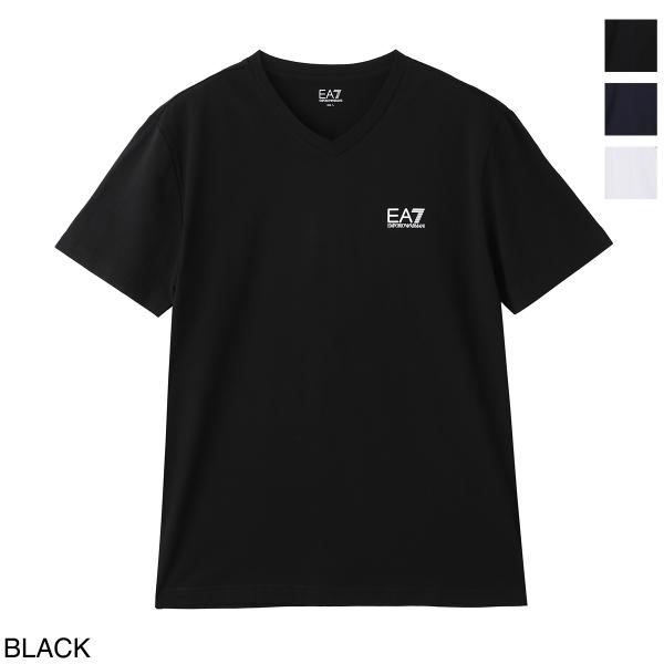 エンポリオアルマーニ / EA7 EMPORIO ARMANI / Vネック Tシャツ【2025年春夏新作】モデル：CORE IDENTITY STRETCH COTTON JERSEY V-NECK T-SHIRTサイズ：S, M, L,...