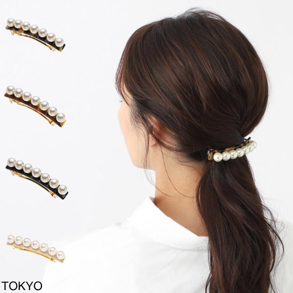 アレクサンドルドゥパリ / ALEXANDRE DE PARIS / バレッタモデル：TIMELESS BARRETTE AUTO 8CM PERLEEサイズ：約縦1cm×横8cm素　材：アセテート / スワロフスキークリスタルパール品　番...