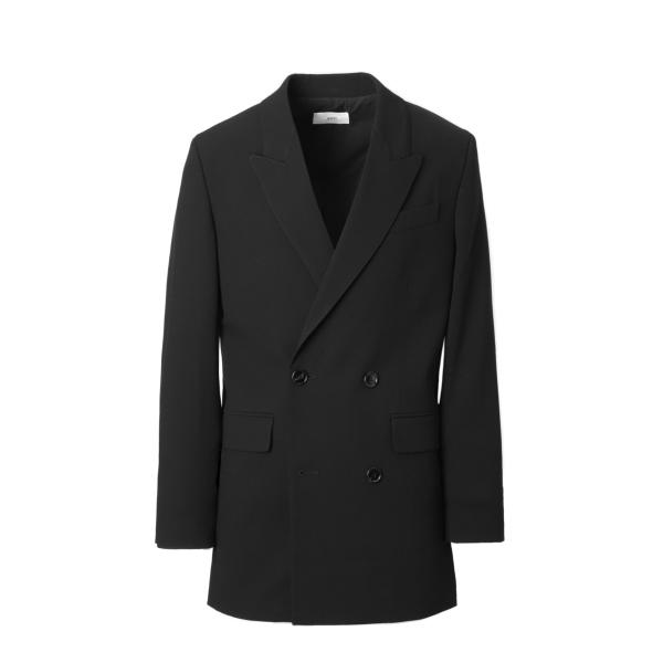 【アウトレット】アミ / AMI / ダブルジャケットモデル：DOUBLE BREASTED JACKETサイズ：44, 46素　材：表地:100%バージンウール / 裏地:50%コットン 50%ポリエステルカラー：BLACK ブラック品　...