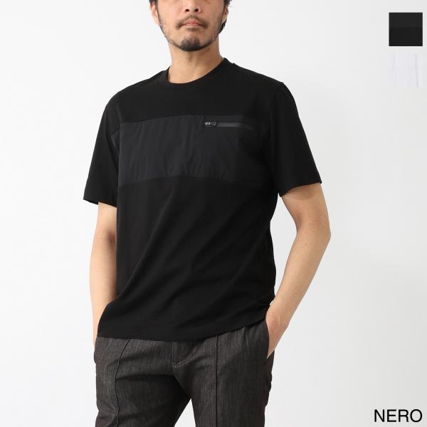 【アウトレット】ヘルノ / HERNO / クルーネックTシャツサイズ：44, 46, 48, 50, 52素　材：表地(1):100%コットン / 表地(2):78%ポリアミド 22%エラステイン品　番：jg000236u 52000提　...
