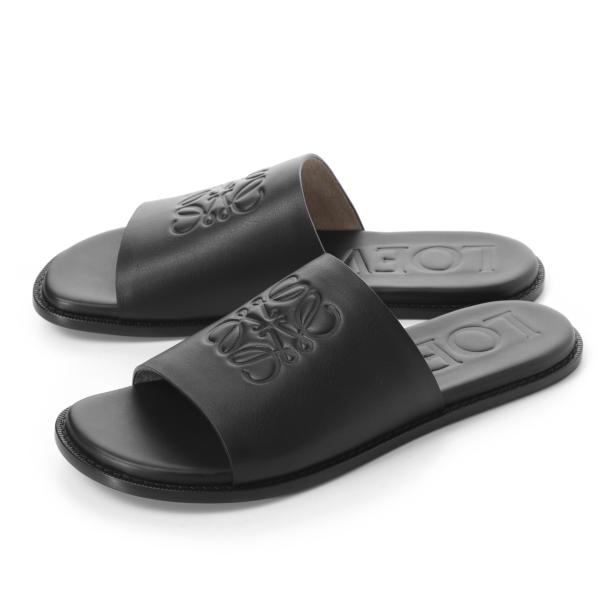 ロエベ / LOEWE / サンダル / スライドサンダルモデル：FLEX ANAGRAM SLIDE フレックス アナグラム スライドサイズ：40, 41, 42, 43素　材：アッパー:レザー / ソール:レザーカラー：BLACK ブラ...