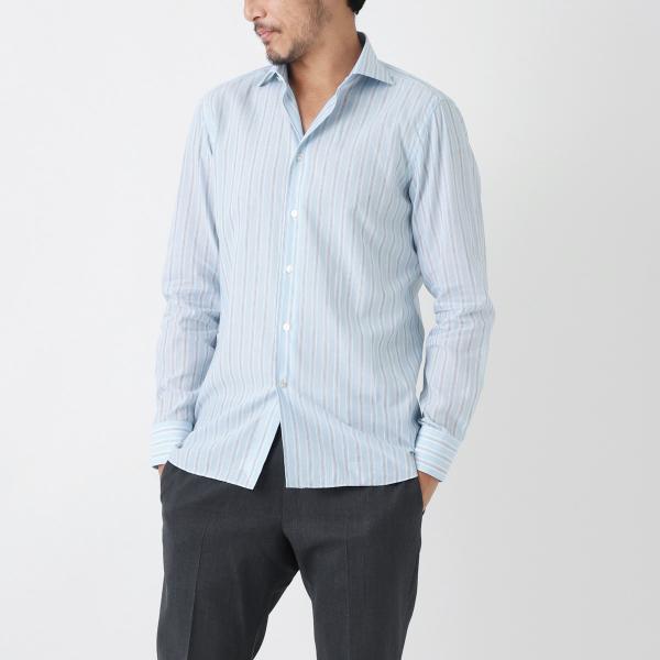 【アウトレット】ボリエッロ / BORRIELLO / ワイドカラー シャツ / セミワイドカラー フレンチカラーモデル：MARECHIARO SLIM FITサイズ：38, 39, 40, 41, 42素　材：表地:100%コットンカラー...