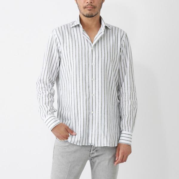 ボリエッロ / BORRIELLO / ワイドカラー シャツ / セミワイドカラー フレンチカラー【2025年春夏新作】モデル：MARECHIARO SLIM FITサイズ：38, 39, 40, 41, 42素　材：表地:65%コットン ...