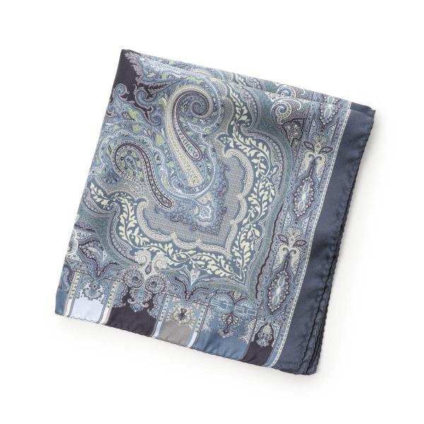 エトロ / ETRO / ポケットチーフサイズ：約縦44cm×横44cm素　材：100%シルクカラー：NAVYBLUE ブルー品　番：maua0004a s229 x0883提　供：【返品送料無料】検索用： メンズ CCBLU TTMN