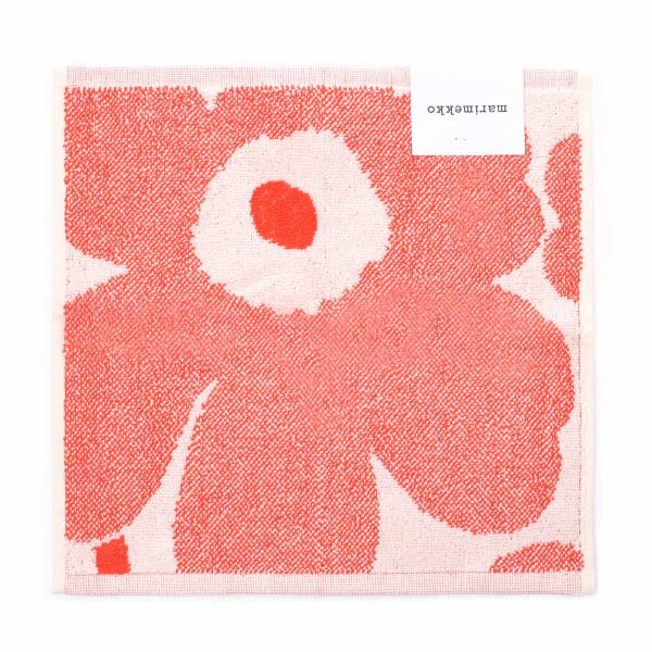 マリメッコ / marimekko / ミニタオル / ハンドタオルモデル：Unikko Mini towel 32x32 cmサイズ：約縦32cm×横32cm×厚み-cm素　材：100%コットンカラー：OFFWHITE×ORANGERED...