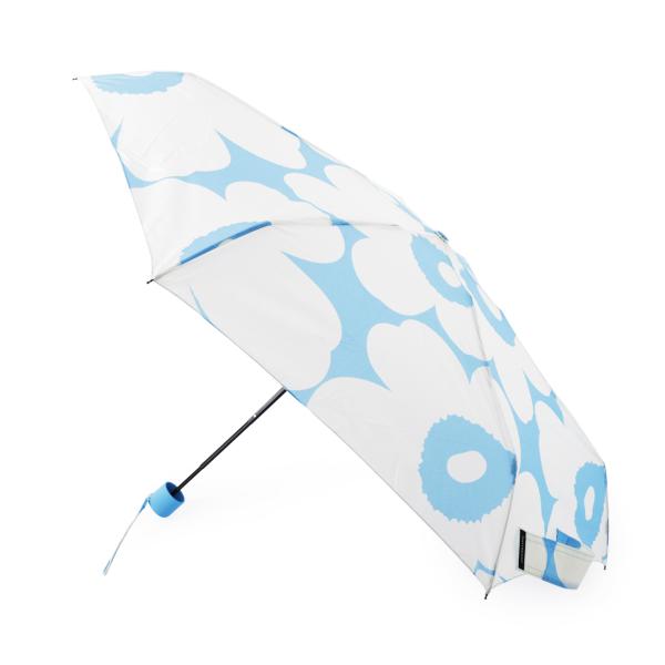 マリメッコ / marimekko / 折りたたみ傘モデル：Mini Manual Unikko umbrellaサイズ：約全長54cm×親骨52cm×折りたたみ16cm素　材：100%ポリエステルカラー：OFFWHITE×BLUE ブルー...