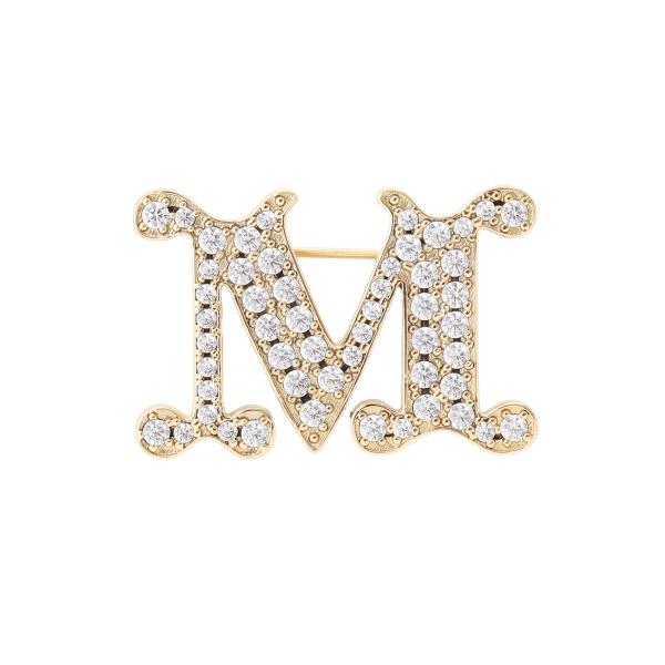 マックスマーラ / Max Mara / ブローチ【2026年春夏新作】モデル：MXAFACELLAサイズ：約縦2cm×横3cm素　材：メタル / ジルコニアカラー：OPTICALWHITE ゴールド品　番：mxafacella 26147...