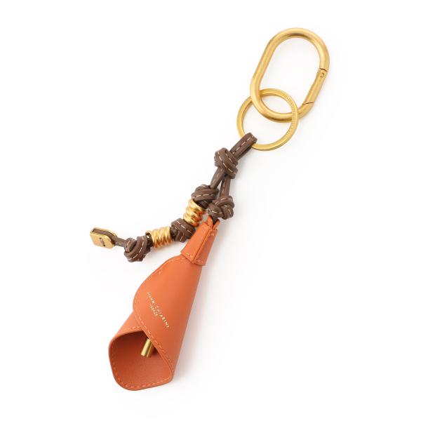 ジャンニ キアリーニ / GIANNI CHIARINI / キーリング / バッグチャームモチーフ【2026年春夏新作】モデル：CALLA CHARM レザー バッグチャームサイズ：約全長20cm素　材：ファブリックカラー：SPICE オ...