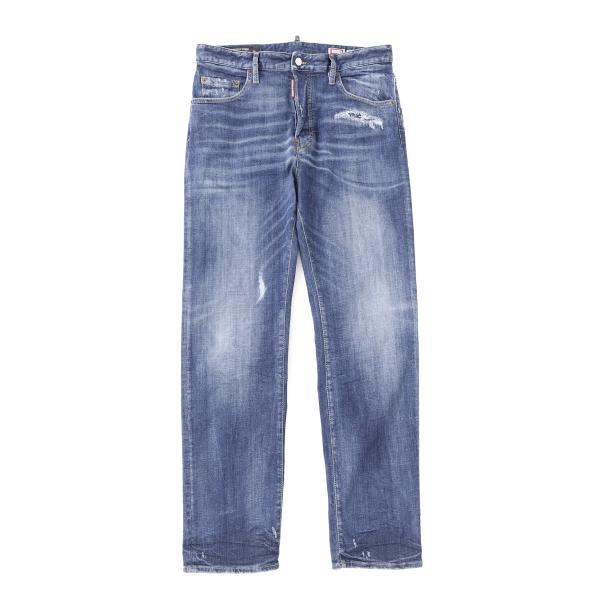 ディースクエアード / DSQUARED2 / ボタンフライジーンズ【2026年春夏新作】サイズ：44, 46, 48, 50素　材：表地:93%コットン 4%ポリエステル 3%エラステインカラー：NAVYBLUE ブルー品　番：s74lb...