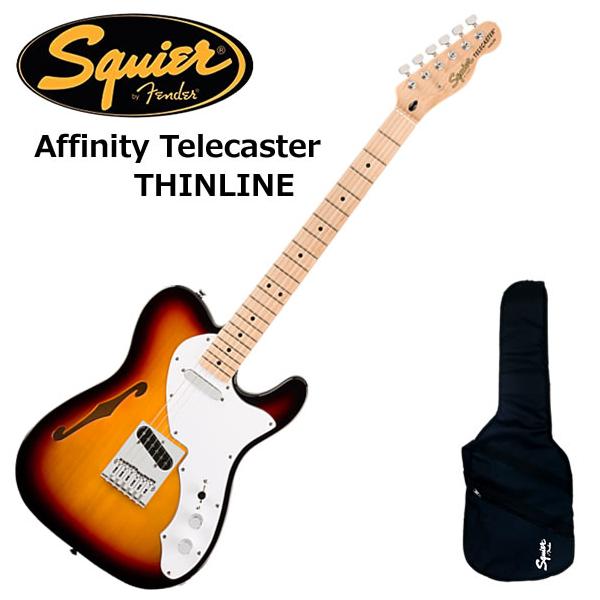 Squier Affinity Series Telecaster Thinlineは、Fenderブランドへの窓口となるモデルで、ギターヒーローを夢見るプレイヤーにフェンダーの伝説的なデザインと本質的なトーンをお手頃な価格で提供します。こ...