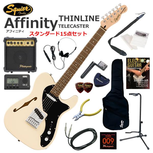 Squier Affinity Series Telecaster Thinlineは、Fenderブランドへの窓口となるモデルで、ギターヒーローを夢見るプレイヤーにフェンダーの伝説的なデザインと本質的なトーンをお手頃な価格で提供します。こ...