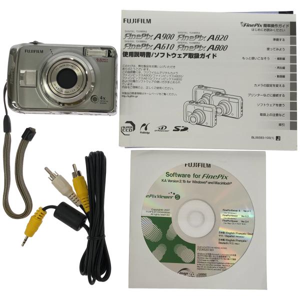 FUJIFILM デジタルカメラ FinePix (ファインピックス) A900 ガンメタリック FX-A900GM中古のお品です。本商品は、画像に写っている商品内容が正確なセット内容です。  まれに商品名の表記ゆれが発生する場合がございま...