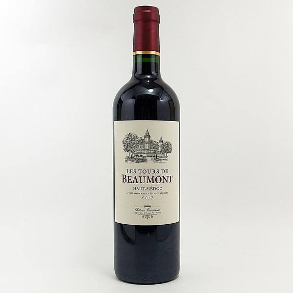Les Tours de Beaumont 赤　フルボディ産地　ボルドー/オー・メドックブドウ品種　カベルネソーヴィニヨン50％/メルロ45％/プティヴェルド5％樽熟成　12ヶ月アルコール　13％人気シャトー「シャトー・ボーモン」のセカンド...
