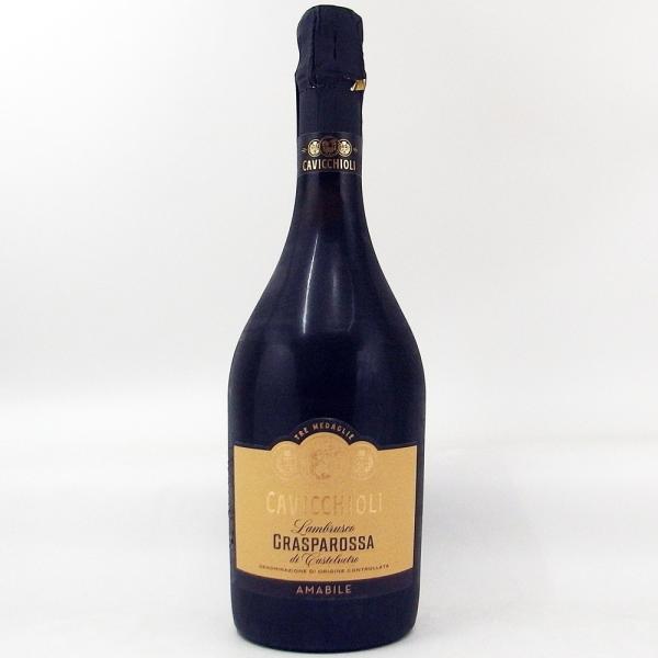 CAVICCHIOLI LAMBRUSCO ROSSO GRASPAROSSA AMABILE微発泡赤　やや甘口産地　イタリア/エミリアロマーニャブドウ品種　グラスパロッサ100％樽熟成　なしアルコール 8％輸入元　飯田【テイスティングノー...