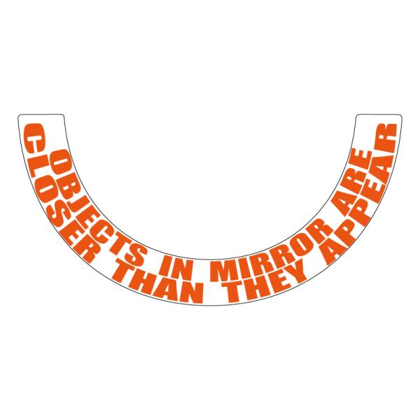 ※文字タイプを変更できます(画像3枚目参照)※※変更等がない場合、画像1枚目が発送されます※※１枚※「OBJECTS IN MIRROR ARE CLOSER THAN THEY APPEAR」訳：鏡で見るよりも、思った以上に対象は近くにい...