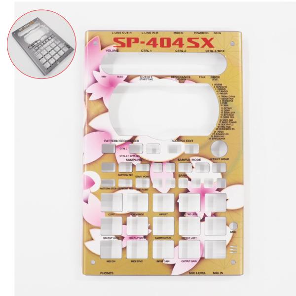 ローランドSP-404サンプラーのカスタムスキンです。渋めの和柄ゴールドで作成しました。ロゴはSP-404SXですが、消すことも出来るのでご要望欄でお知らせください。ご要望が無い場合はロゴありで発送します。既存のパネルに物足りなくなったら思...