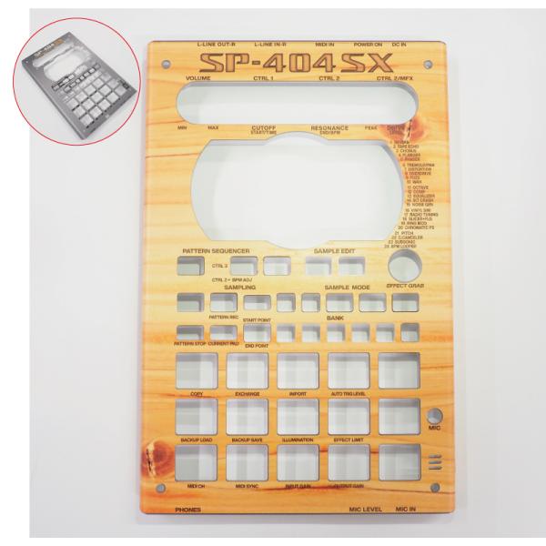 ローランドSP-404サンプラーのカスタムスキンです。明るいウッド調で作成しました。ロゴはSP-404SXですが、消すことも出来るのでご要望欄でお知らせください。ご要望が無い場合はロゴありで発送します。既存のパネルに物足りなくなったら思い切...