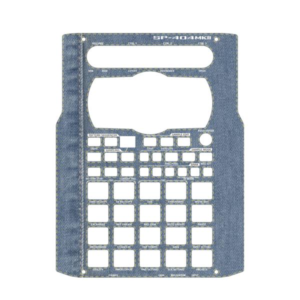 ローランドSP-404MK2サンプラーのカスタムスキンステッカーです。ちょっと個性的なデニム柄。パネルに直接貼ってカスタムできます。ローランド新作サンプラーをどこよりも早くオリジナルに変身できますよ♪もちろんキズ防止にも。既存のパネルに物足...