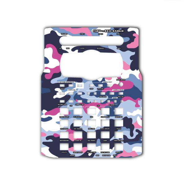 ローランドSP-404MK2サンプラー カスタムスキンステッカー【迷彩カラー】※本体は付属しません※ポップなカラーの迷彩で可愛くカスタム！☆(パネルに直接簡単に貼ることが出来ます)ローランド新作サンプラーをどこよりも早くオリジナルに変身でき...