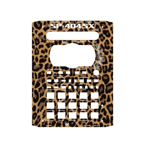 ローランドSP-404SX専用  カスタムスキン (ヒョウ柄)ロゴはSP-404SXですが、消すことも出来るのでご要望欄でお知らせください。ご要望が無い場合はロゴありで発送します。既存のパネルに物足りなくなったら思い切って個性的にカスタムし...