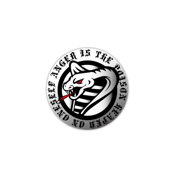 コブラ 名言ステッカー★Anger is the poison heaped on oneself.★怒りというものは、自分に盛る毒である。人気のミラータイプのステッカーになっています。雨風に強く、車やバイクのボディにも貼れちゃいます。ステ...