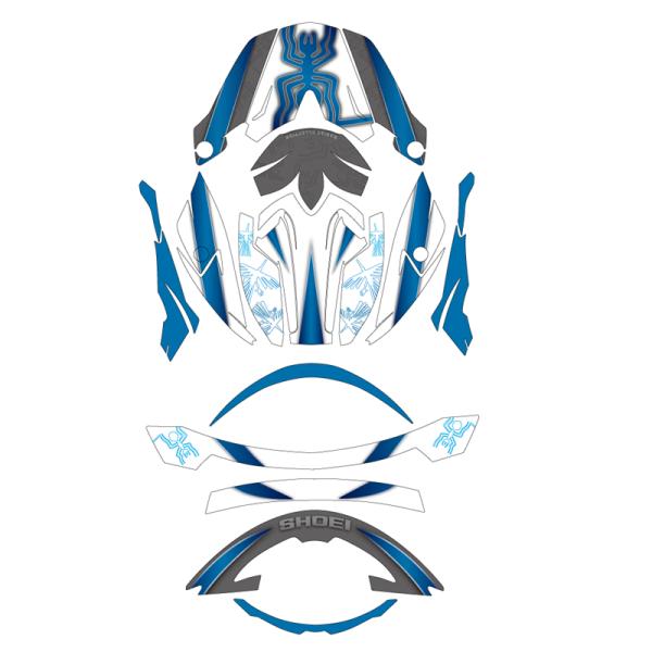 ※画像１枚目が商品カラーです。※ヘルメットへの貼り付け画像は、ホワイト×イエローの参考画像です。ご注意ください。VFX-WR(Mサイズ)専用のヘルメットデカールです。有名なブラックアントからイメージを膨らませ出来上がった個性的なナスカデザイ...