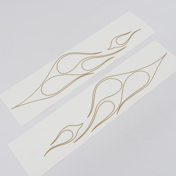 タンクカスタムにかっこいいファイヤーパターンのメタリックカラーです。塗装より手軽に愛車のイメチェンが出来ちゃいます。※高さ最長約10cm、横幅最長約40cmです。ステッカー以外は商品に含まれません。素材は塩ビで曲面にも貼りやすく、切り抜き済...