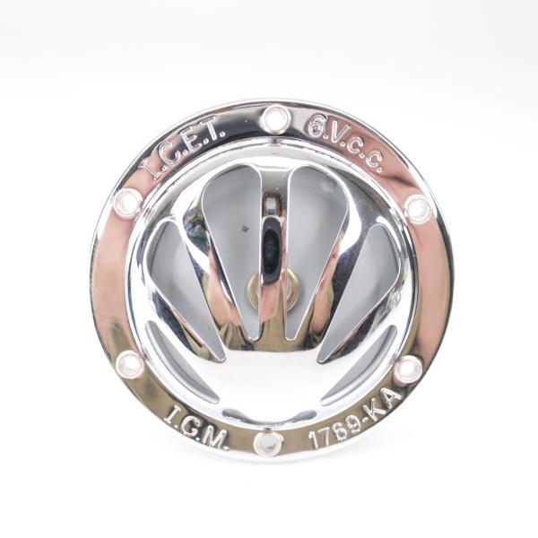 GRABOR製の AC6ホーンです。VBA、VBB(VBB1-32070以降)、GL、150GS VS2-VS5、160GS、180SSに使えるシェルタイプホーンです。 レストア車におススメのGRABOR製です。直径74mm、フレームに入る...