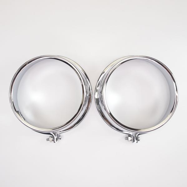 CB750Four系のアッパー側のメッキカバーです。主に CB750K に適合します。トリップ用の穴があります。純正メーターの上にかぶせて使用するカバーです。ドレスアップや、傷隠しにも使えるアイテムです。サイズ：内径約105mm、レンズ側内...