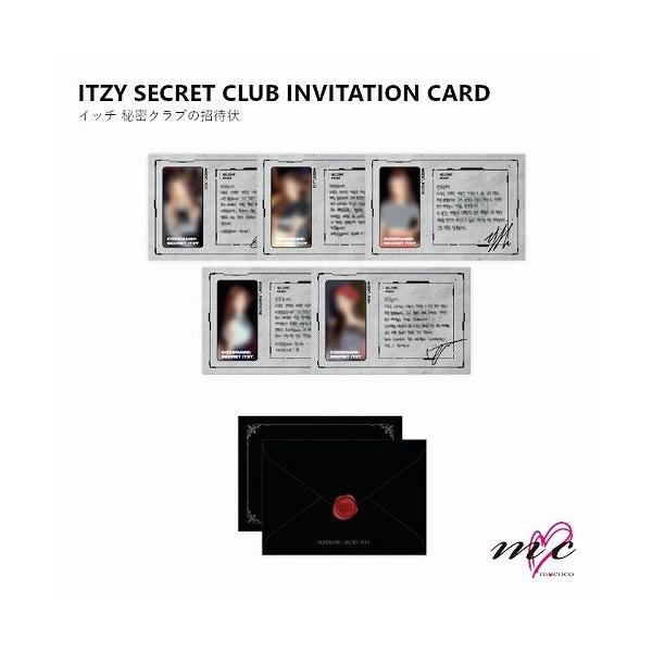 ITZY 公式グッズ【SECRET CLUB INVITATION CARD】|K-POP韓流グッズ K-POP 公式グッズ イッチ 秘密クラブの招待状■構成■・招待状(5種1セット)■サイズ■・招待状 … 150×100mm■素材■・PA...