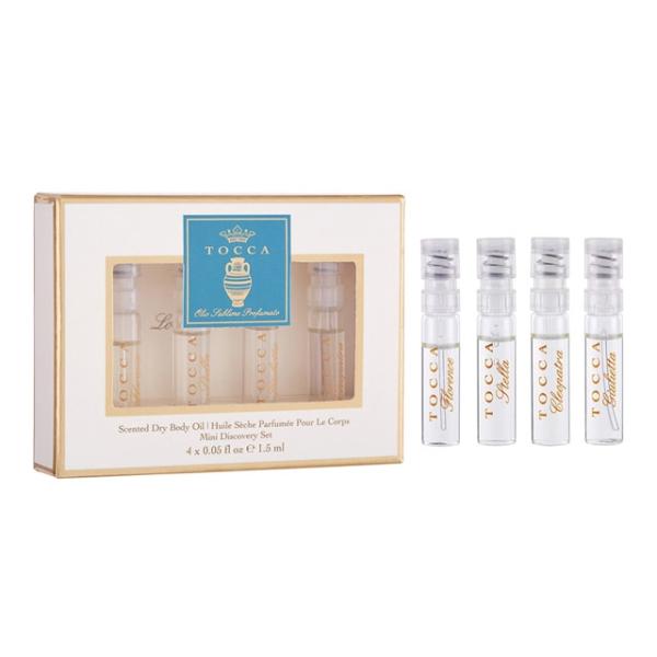 ミニサイズのドライボディーオイル４種が揃うセット。肌に塗布しやすいスプレータイプのドライボディーオイル。アルガンオイル、ホホバオイル、スイートアーモンドオイル配合でうるおいのあるハリツヤ肌に導きます。　　【セット内容】ドライボディーオイル ...