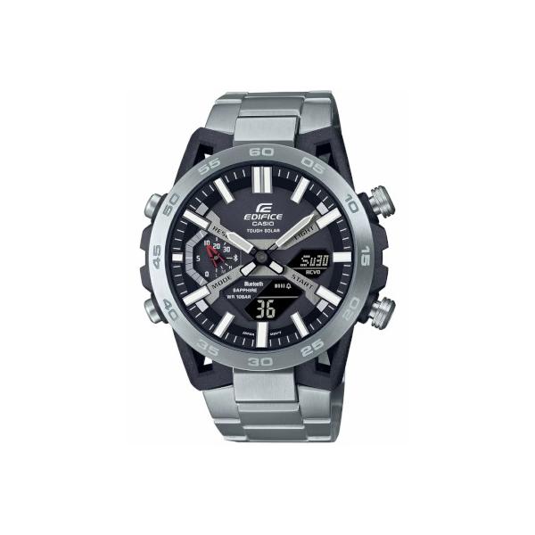 【送料無料】 カシオ スポーツウォッチ EDIFICE 10気圧防水 メンズ デジタル アナログ 腕時計 おしゃれな ブラック 黒 文字盤 (ECB-2000YD-1AJF) ストップウォッチ タイマー モバイルリンク機能 LED ライト付...