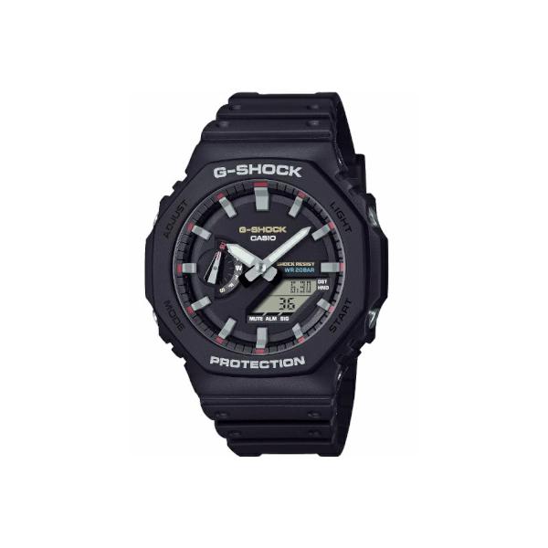 【送料無料】 カシオ G-SHOCK スポーツウォッチ 20気圧防水 デジタル アナログ 腕時計 Gショック 限定モデル (GA-2100RL-1AJF) 針退避機能 ストップウォッチ カウントダウンタイマー ダブルLED ライト付き ラン...