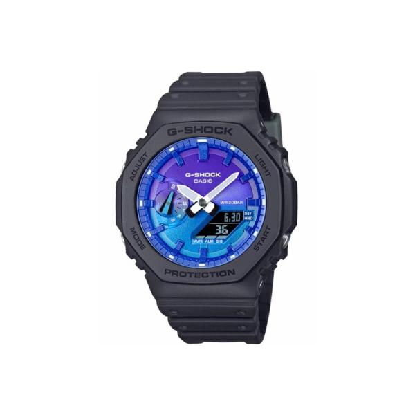【送料無料】 カシオ G-SHOCK スポーツウォッチ 20気圧防水 デジタル アナログ 腕時計 Gショック 限定モデル (GA-2100FL-1AJF) 針退避機能 ストップウォッチ カウントダウンタイマー ダブルLED ライト付き ラン...