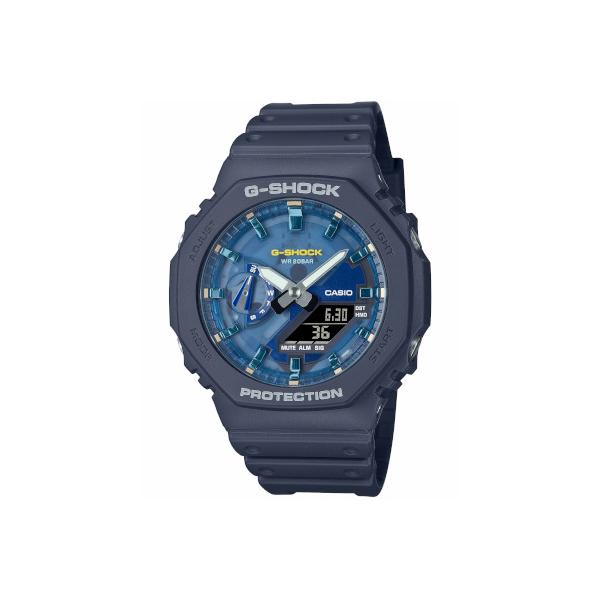 【送料無料】 カシオ G-SHOCK スポーツウォッチ 20気圧防水 デジタル アナログ 腕時計 Gショック 限定モデル (GA-2100AS-2AJF) 針退避機能 ストップウォッチ カウントダウンタイマー ダブルLED ライト付き ラン...