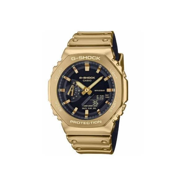 【送料無料】カシオ G-SHOCK スポーツウォッチ 20気圧防水 デジタル アナログ 腕時計 文字盤 見やすい 蓄光 夜光時計 (GM-2100YMG-9AJF) 針退避機能 ストップウォッチ カウントダウンタイマー ダブルLED ライト...