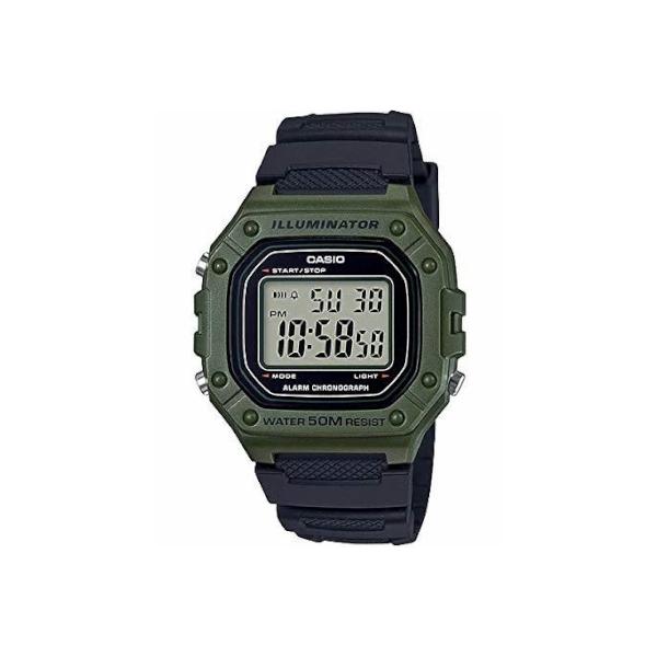 【送料無料】 カシオ スポーツウォッチ 5気圧防水 メンズ デジタル 腕時計 おしゃれな グリーン 緑 (WSD24MY07) ストップウォッチ 日付 曜日 カレンダー アラーム LEDライト付き ランニングウォッチ カシオ CASIO 海...
