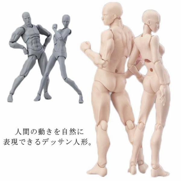 セット内容：男性×1、女性×1肌色男性：高さ約14cm、肌色女性：高さ約13cm、グレー男性：高さ約15cm、グレー女性：高さ約14cm