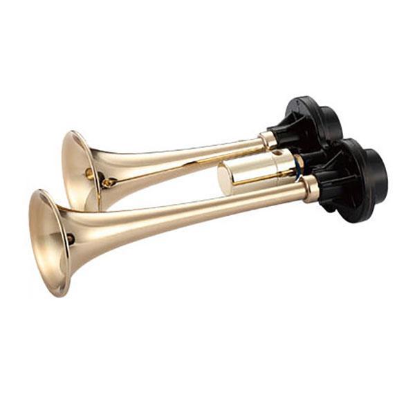 アメリカ製エアーホーンを原点とするヤンキーホーンのスタンダード。炸裂する高音域和音は根強い支持を集める■D型ヤンキー　真鍮■長さ 310mm■電圧 DC-12V■カラー 真鍮■重量　1100g■サウンドレベル　高音■マグネットスイッチ消費電...
