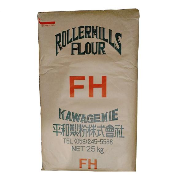 名称：FH小麦粉製造元：平和製粉内容量：25kg◇灰分0.36%◇蛋白8.0%賞味期限： 袋に製造日が記載されていますのでその日から6ヵ月になります保存方法：高温多湿を避け常温保存製造日：袋の横に記載されています