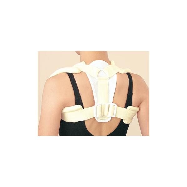 鎖骨骨折時の整復後の固定ストラップクッション等、腋下の圧迫を軽減した形状を採用。肩幅に合わせて角度調節が可能な角度調節面ファスナー。アジャスターと面ファスナーを組み合わせたダブルストッパー構造。背当てにプラスチックステーを入れることでよれに...
