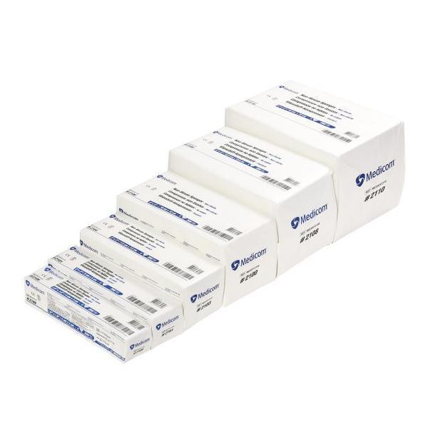 厚手で吸水性に優れた不織布ガーゼ。しっかり厚手タイプ柔らかく吸水性に優れる毛羽立ちが少なく、糸くずも出にくい2108 12.5×12.5cm 10パック/ケース (200枚/パック)