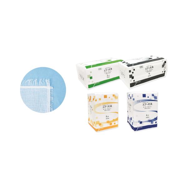 30cm×30cmの一般医療機器・医療ガーゼ タイプIの処置用ガーゼです。新製法により、生産効率をあげ、品質とコストのバランスを図りました。裁断から折りたたみ、包装までを自動化することにより、異物混入等の機会を極力軽減しています。形状は従来...