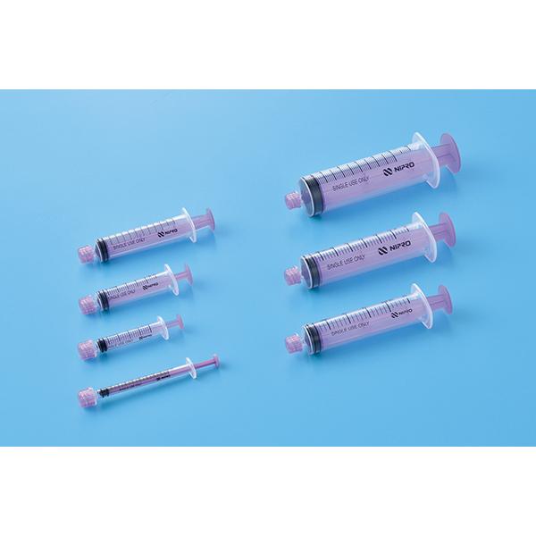 ISO 80369-3に準拠したニプロ製品に接続することができます。視覚的に認識しやすいようにプランジャ（押子）を紫色にしています。容量（mL）：30入数：25本バラ売り色：紫販売名:ニプロENシリンジ医療機器届出番号:27B1X00045...