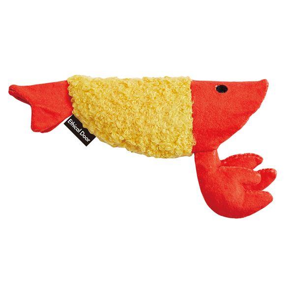 【商品名】 （まとめ）エシカルドア かみぐるみ エビ天【×3セット】 (犬用玩具) 【ジャンル・特徴】 地球環境を考慮した素材を用いたおもちゃ！ [ W26781 ]