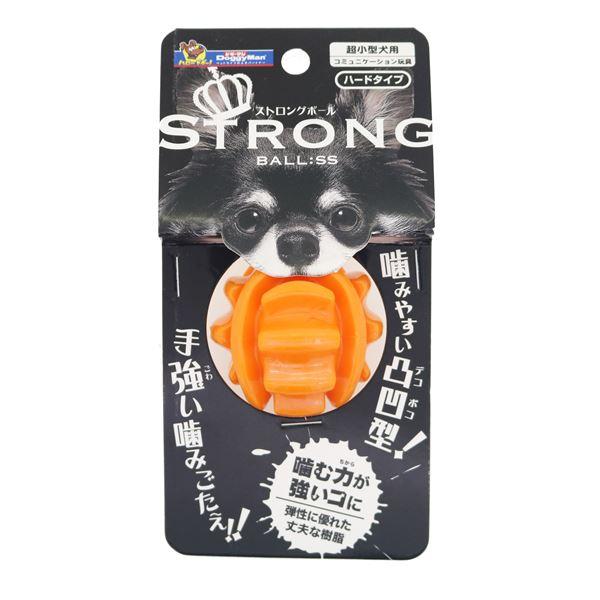 【商品名】 （まとめ）DoggyMan  STRONG BALL SS 犬用玩具 【×5セット】 【ジャンル・特徴】 手強い噛みごたえ！噛む力が強いコに。