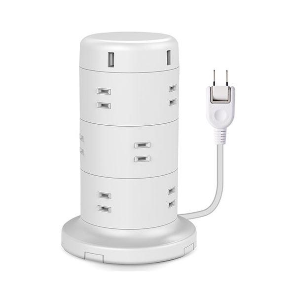 【商品名】 エレコム タワー型タップ 12個口 ECT-0720WH