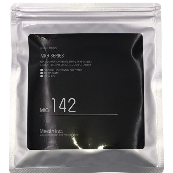 【発売日：2022年10月05日】まろやかな打ちごたえの極太ゲージ。ベースライナー向けの超高耐久ストリング。■商品名 : ミグ142ファイ■直径 : 1.42Φmm　■断面積 : 1.582mm2 ■重さ :約20g／１張当り■形状 :ラウ...