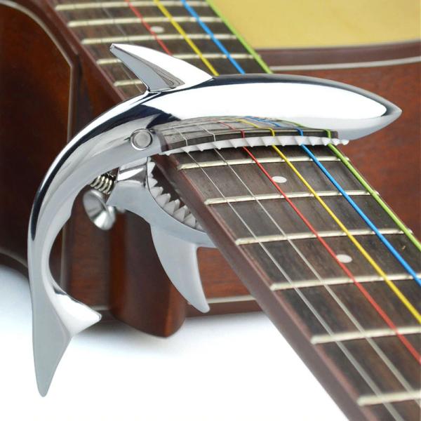 【SHARK CAPO GC-30】 No.5 ローズ シャークカポ 高品質 新品 6弦 ギター エレキ アコギ カポタスト 5色から選択可能 ...