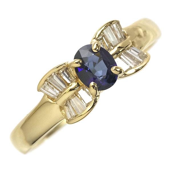 【ブランド名】−【商品名】サファイア ダイヤモンドリング【素材】K18　　　　サファイア/ダイヤモンド【石目】サファイア0.36ct　　　　ダイヤモンド0.23ct【重さ】2.7g【サイズ】12号　　　　　デザイン部分6mm×12mm【付属...